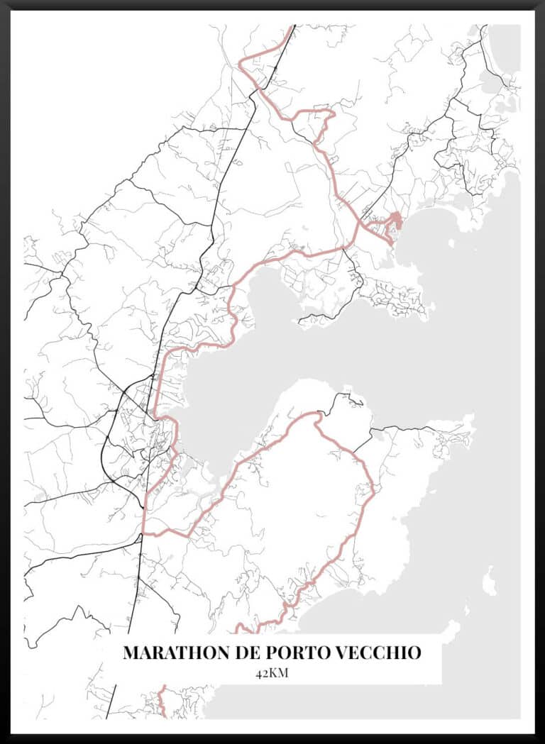 Affiche Design Marathon de Porto Vecchio | Mapdesign