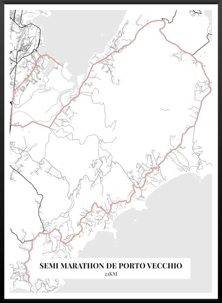 Affiche Design Semi Marathon de Porto Vecchio | Mapdesign